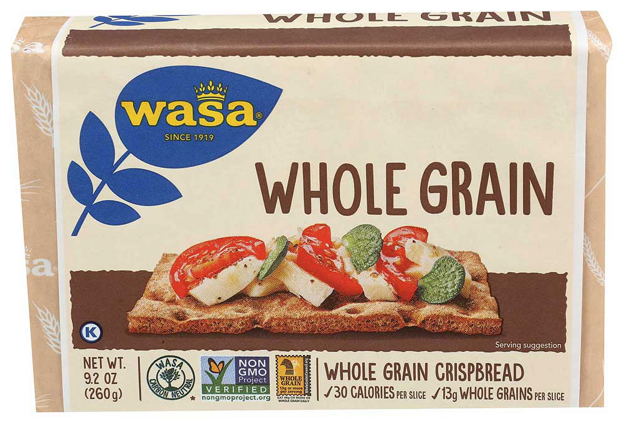 WASA Whole Grain Swedish Crispbread, 9.2 Ounce , All-Natural Crackers ...