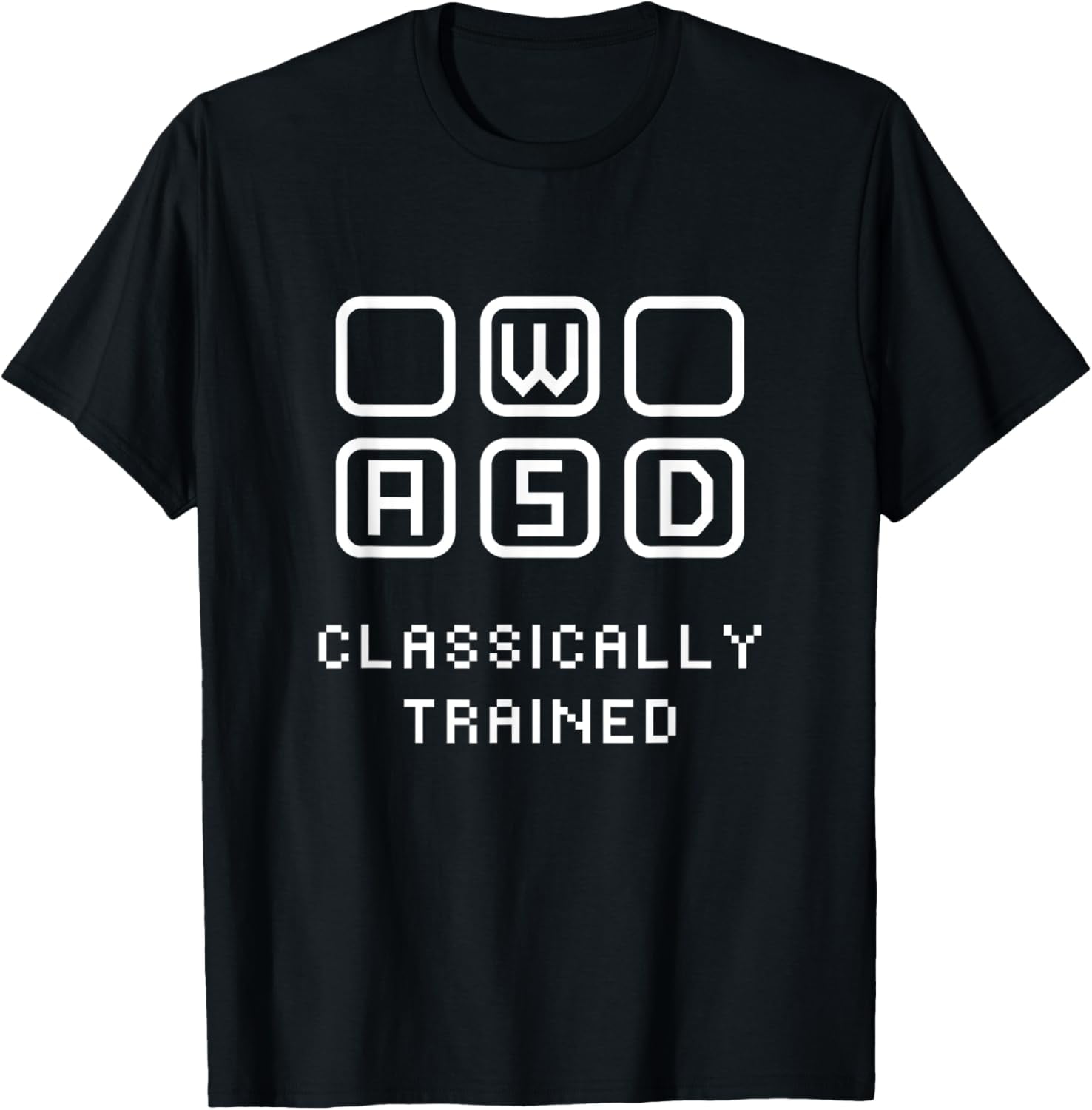 WASD Classically Trained PC Gamer Keyboard Design T-Shirt - Walmart.com