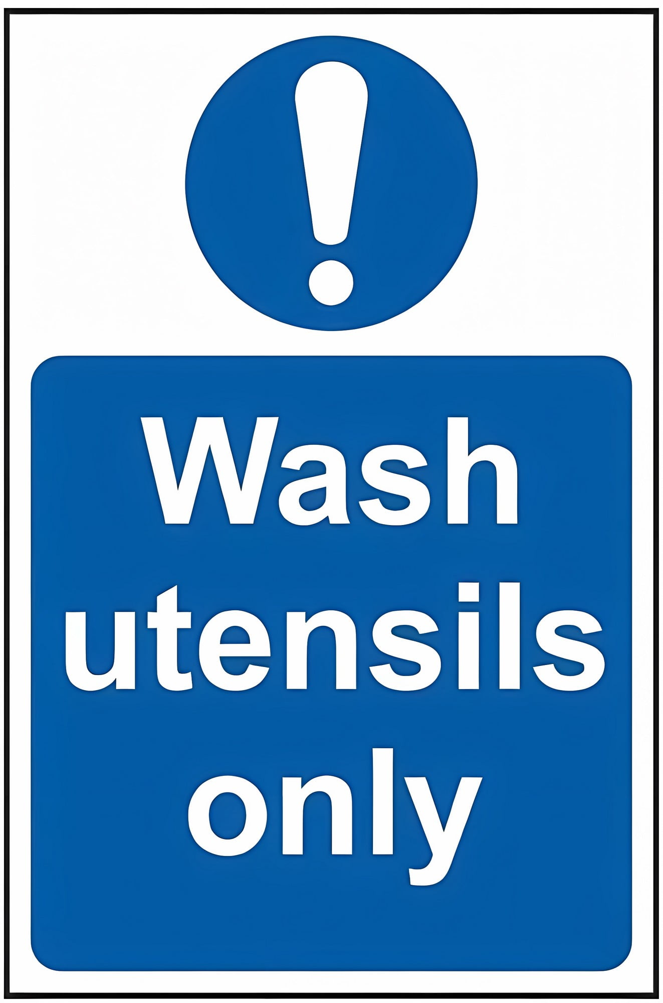 WASH Utensils ONLY Site Security Metal Sign - 8"x12", Danger Warning ...