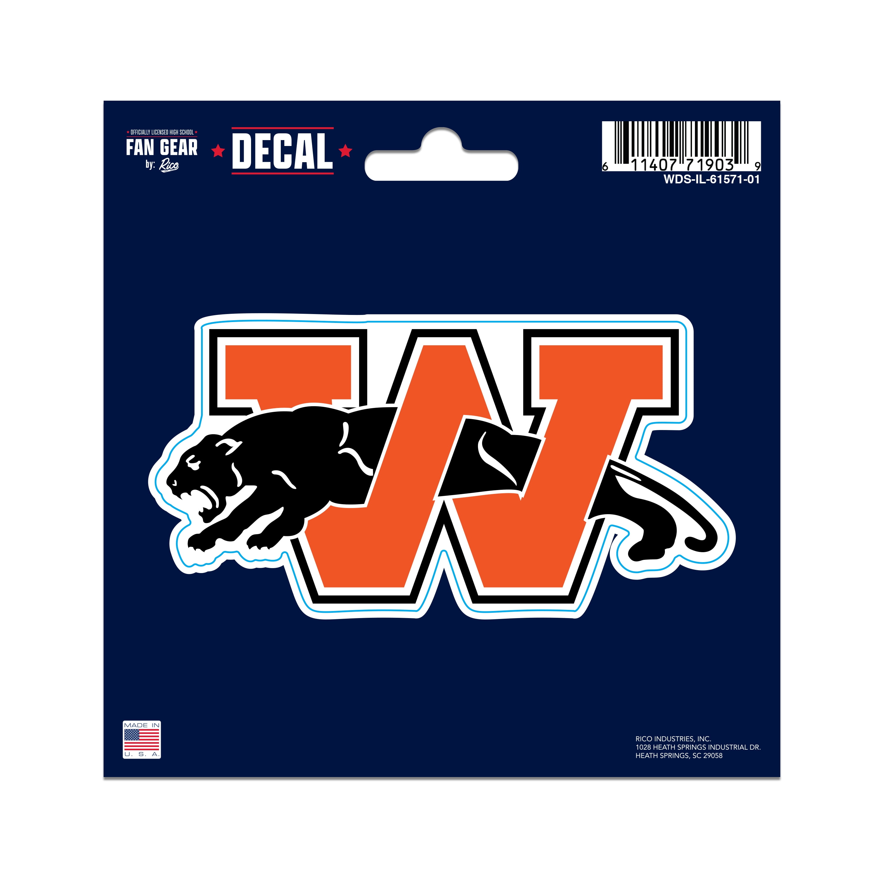 WASHINGTON HIGH SCHOOL 5" DECAL - Walmart.com