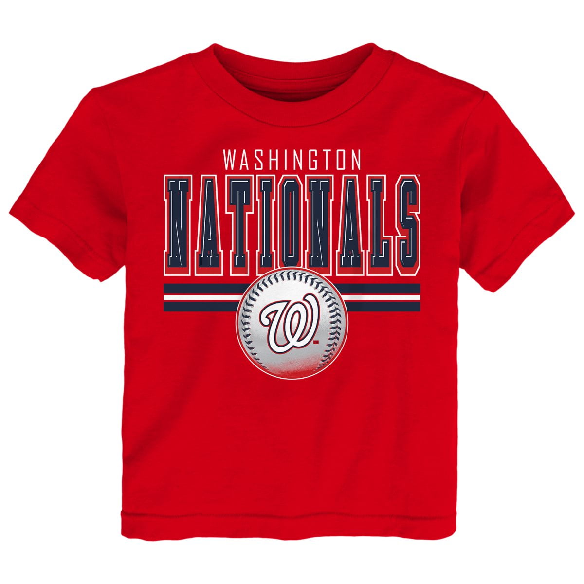 WASHINGTON NATIONALS Toddler Primry Color Cotton Crew Short Sleeve Tee ...