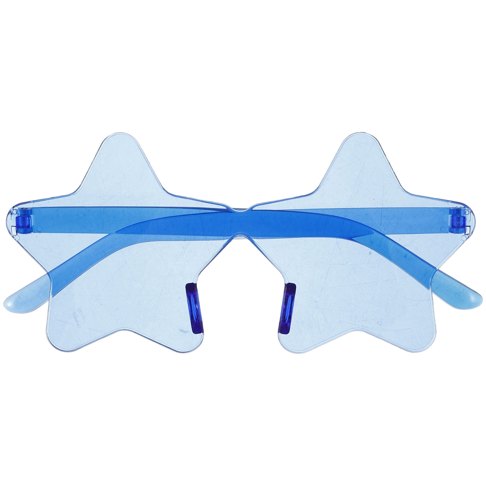 WASHWEPE 1 Pair Star Shaped Blue PC Glasses Protect Eyes from Sunlight ...