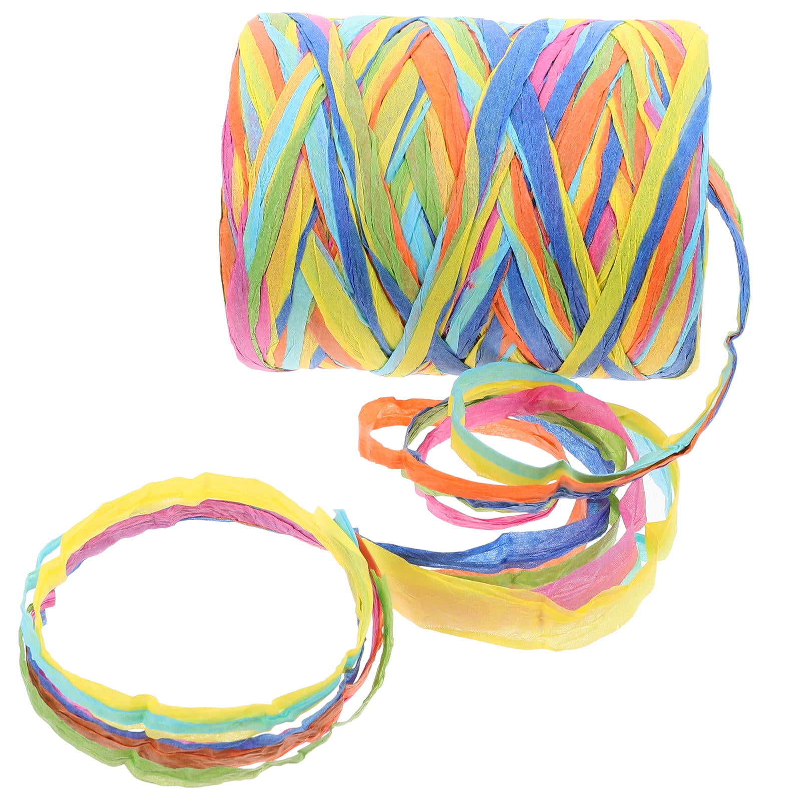 WASHWEPE 1 Roll Colored Raffia Ribbon For Crafts Diy Enthusiasts ...