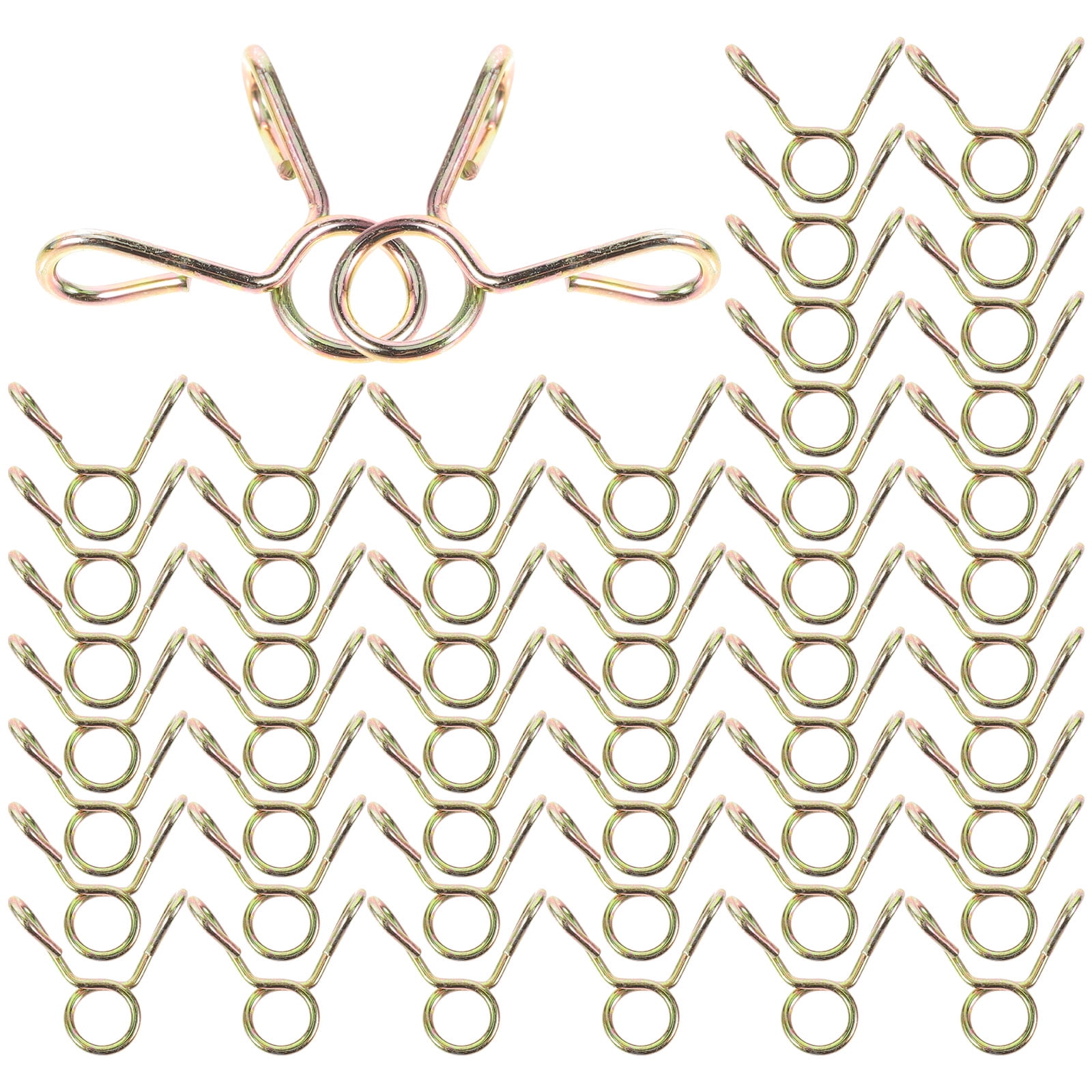 WASHWEPE 100Pcs Circular Galvanized Steel Hose Clamps Fasteners for ...