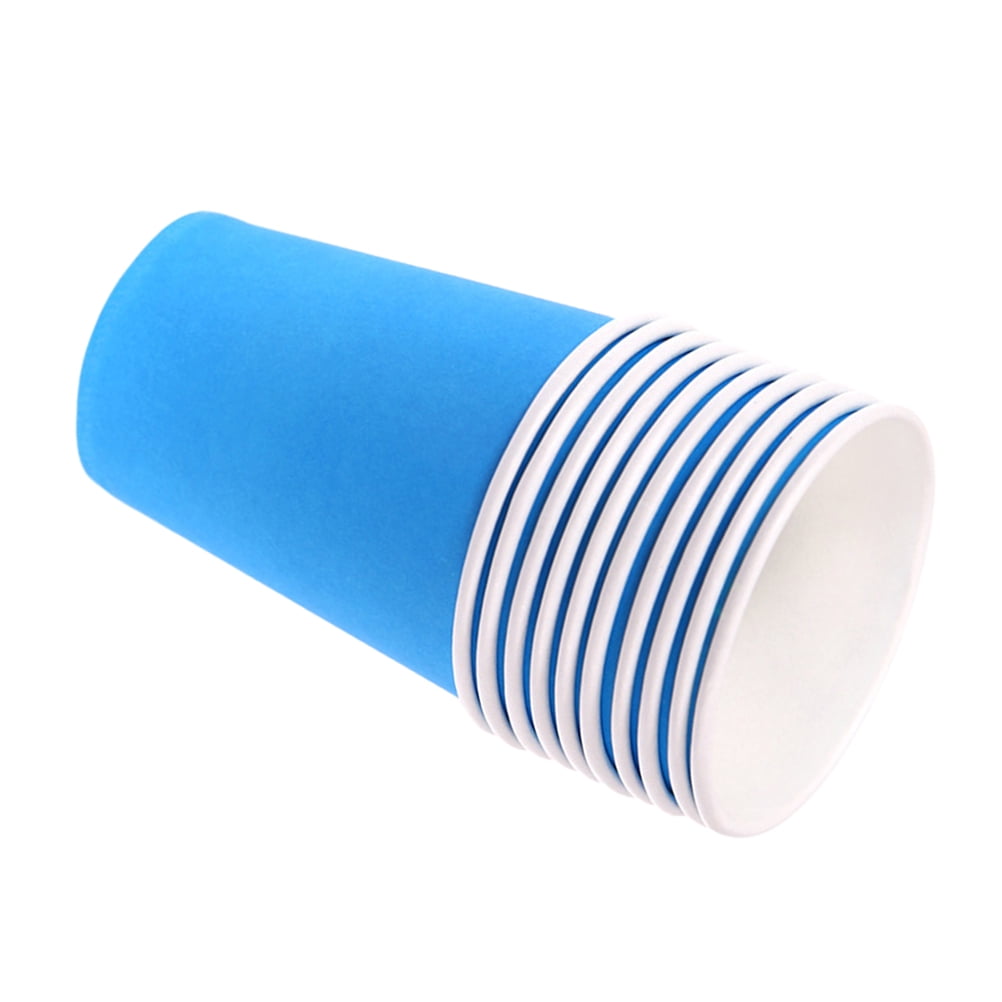 WASHWEPE 100Pcs Dark Blue Paper Drinking Cup for Kids and Classroom ...