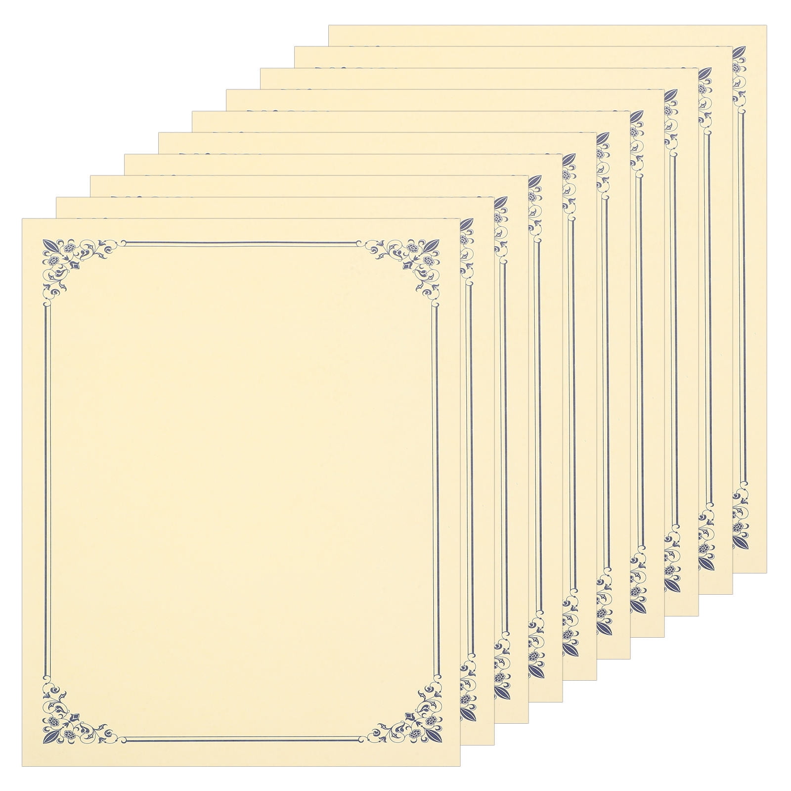 WASHWEPE 10Pcs Blue Rectangular Certificate Paper for Graduation ...