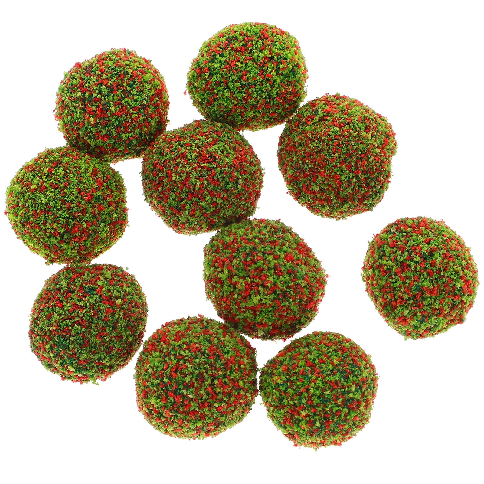 WASHWEPE 10Pcs Miniature Shrub Balls for Micro Landscape Balls Faux ...