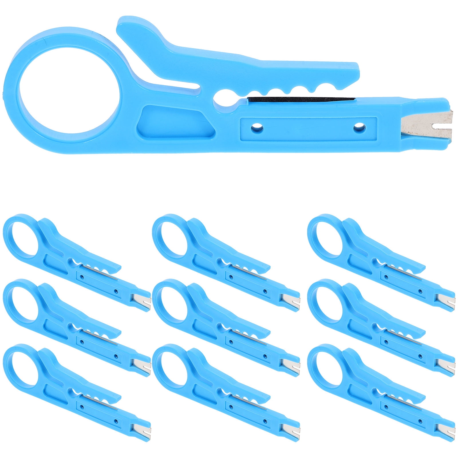 WASHWEPE 10Pcs Compact Blue Mini Wire Strippers for Cable Stripping ...