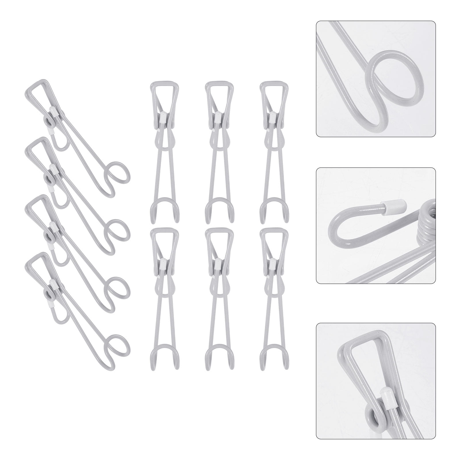 WASHWEPE 10Pcs Stainless Steel Clothes Clips for Laundry and Hanging ...