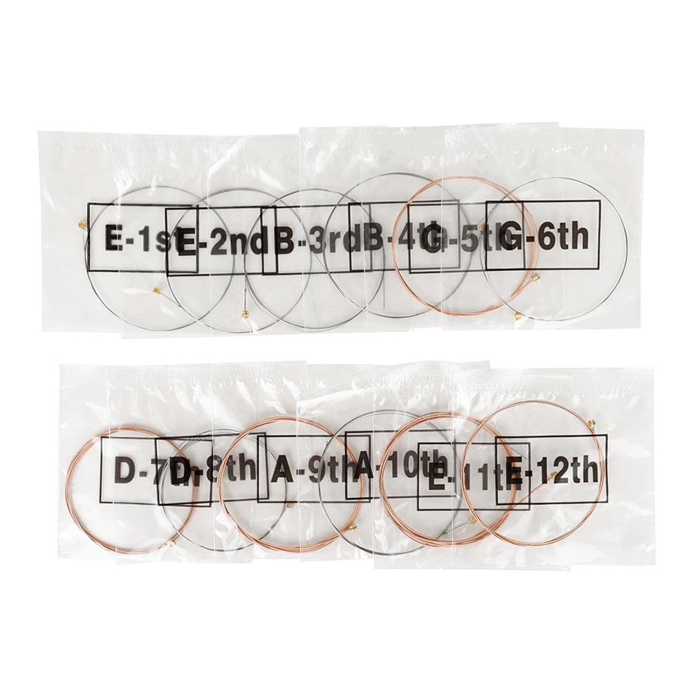 WASHWEPE 12Pcs Phosphor Copper Guitar String for Standard Tension Sound ...