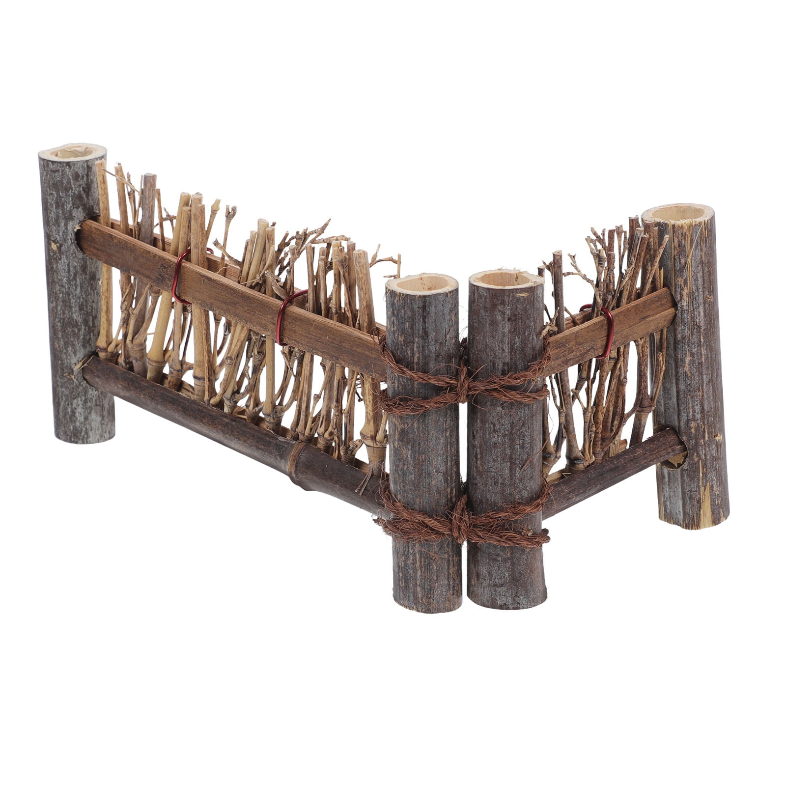 WASHWEPE 1Pack Bamboo Picket Fence with Flat Edge for Gardeners and ...