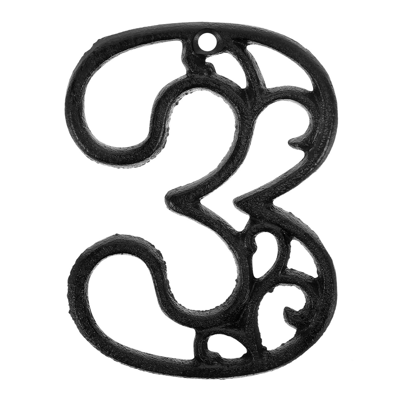 WASHWEPE 1Pack Black Metal House Numbers for Front Door Outdoor Use ...