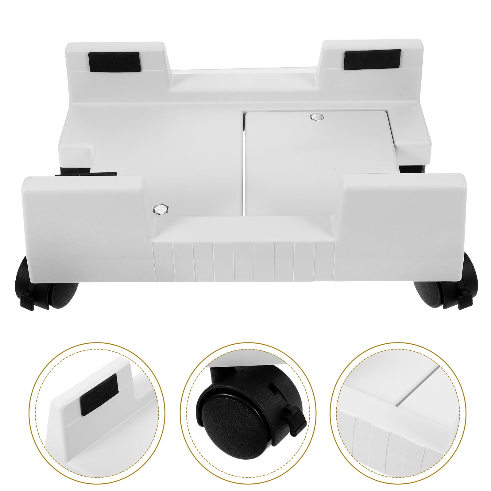 WASHWEPE 1Pack Computer Tower Stand for Pc Plastic Cpu Holder Movable ...