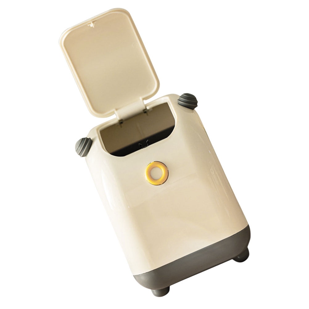 WASHWEPE 1Pack Desktop Trash Bin with Lid for Office Desk Rectangular 6 ...