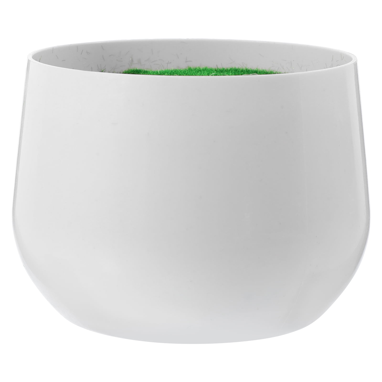 WASHWEPE 1Pack Flower Arrangement Containers Flocking Flowerpot White ...