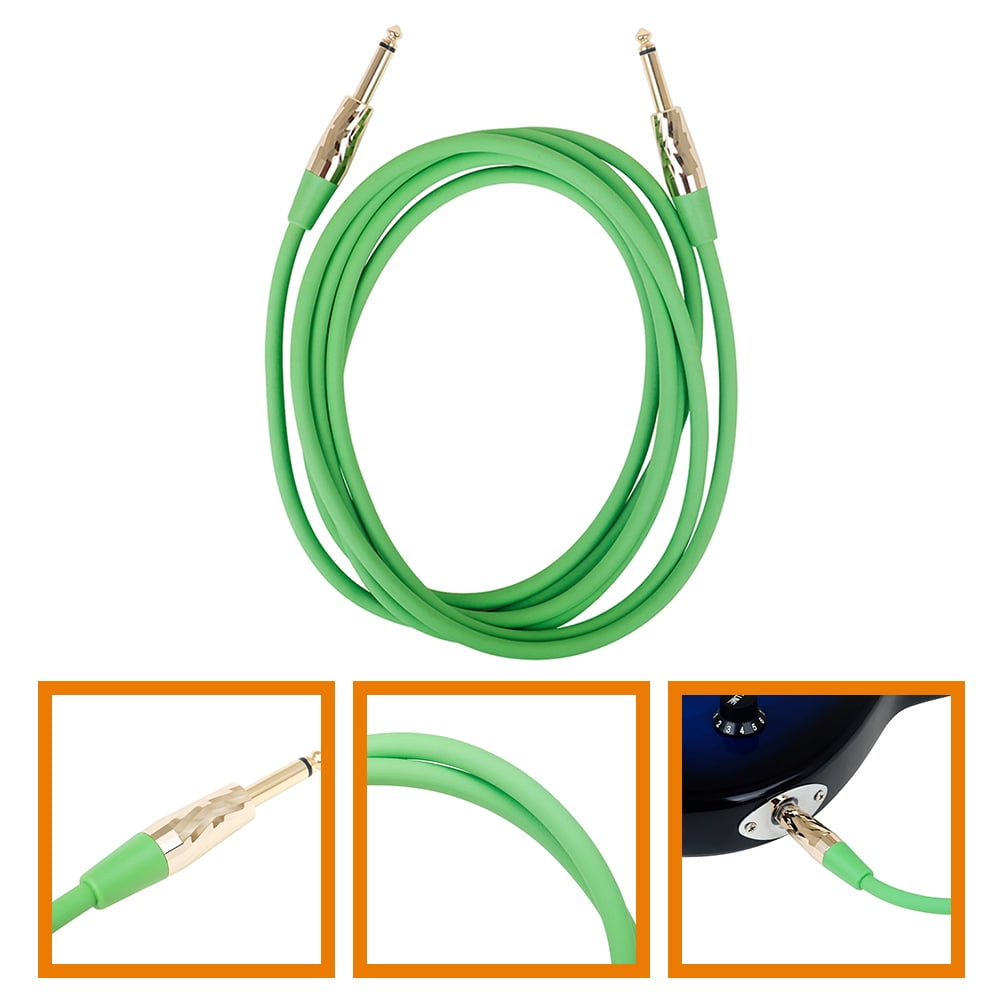 WASHWEPE Guitar Patch Cable Green Plastic Copper Noise Reduction 1Pack ...