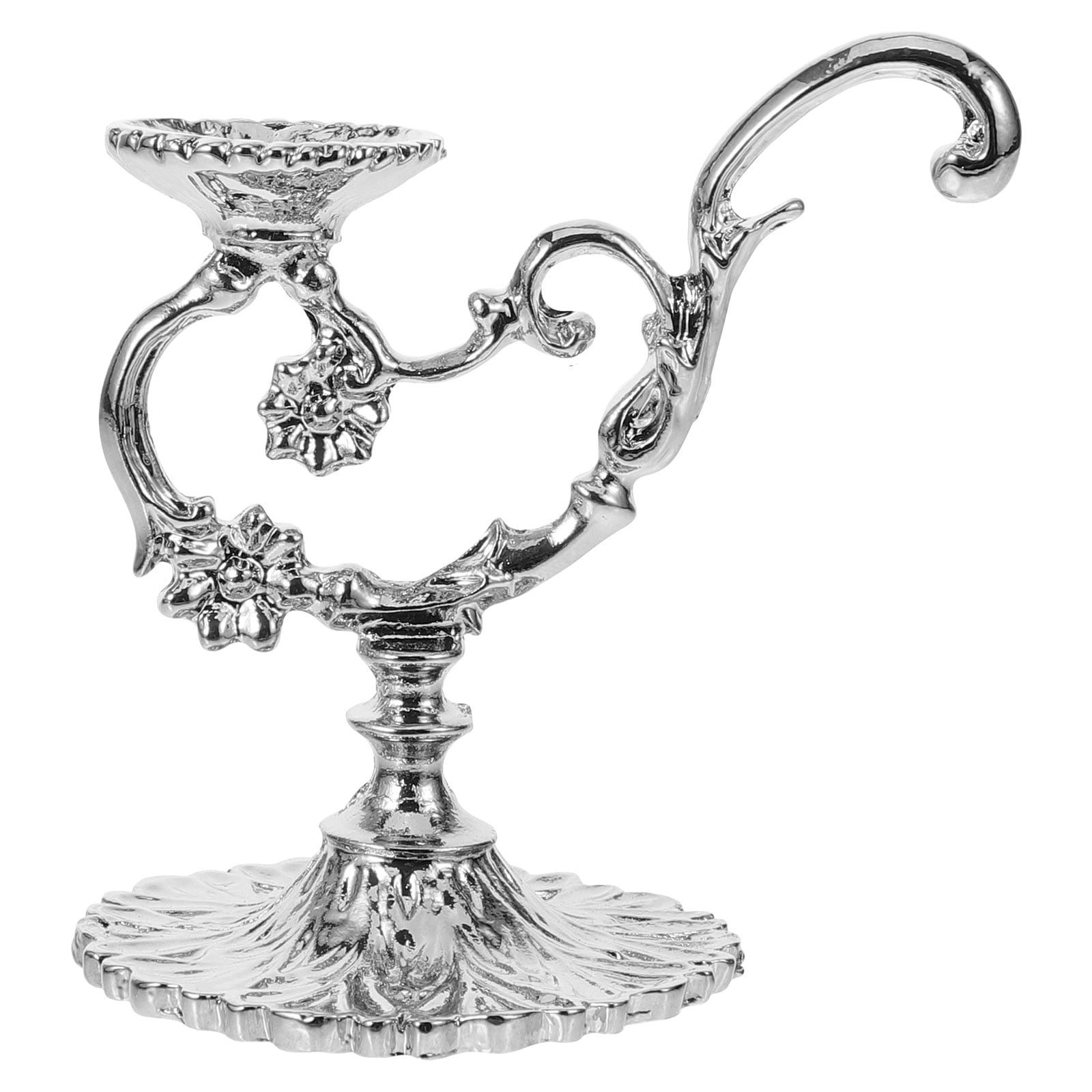 WASHWEPE 1Pack Metal Crystal Ball Stand Silver Simple Design for Home ...