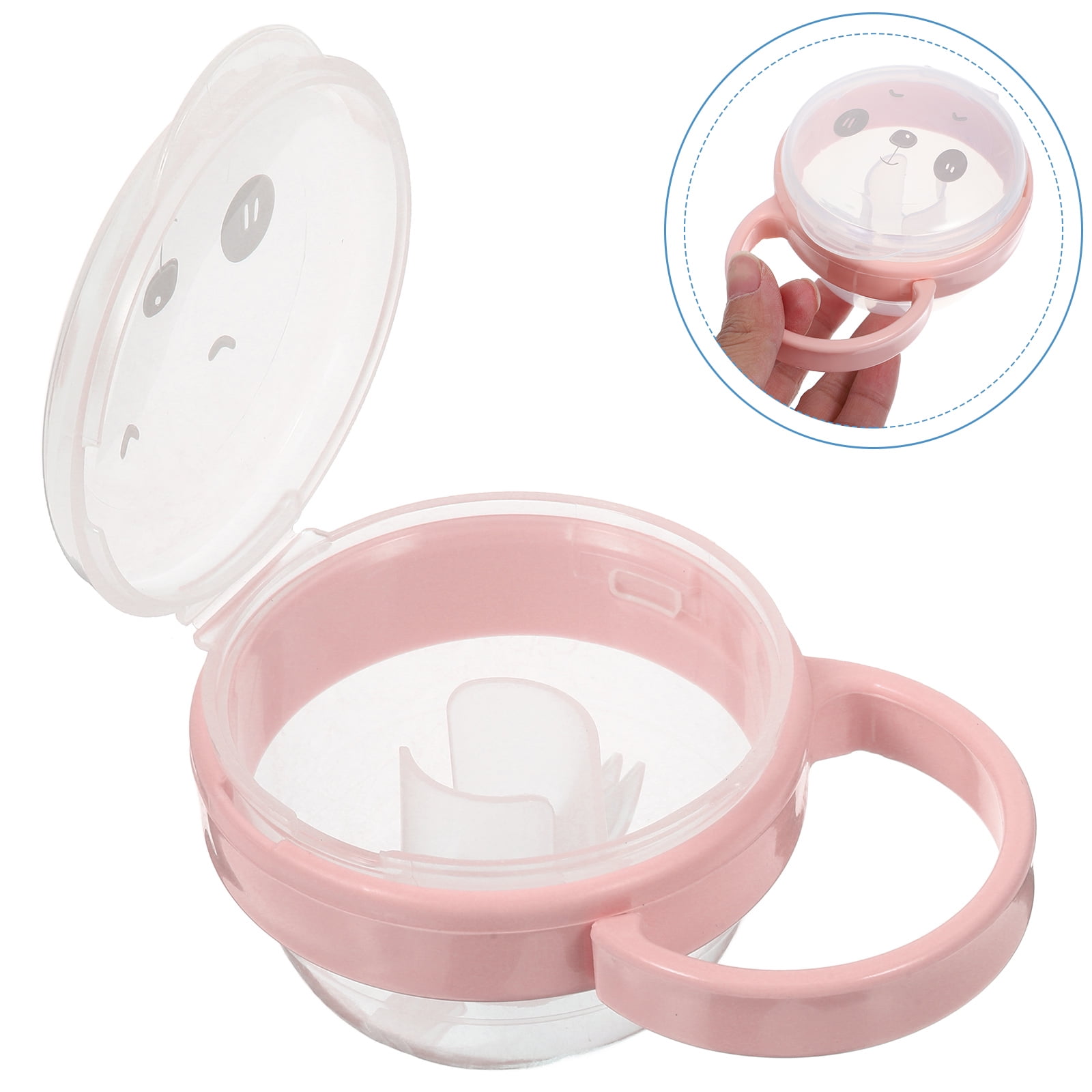 WASHWEPE 1Pack Pink Pacifier Container Can for Baby Pacifer Storage ...