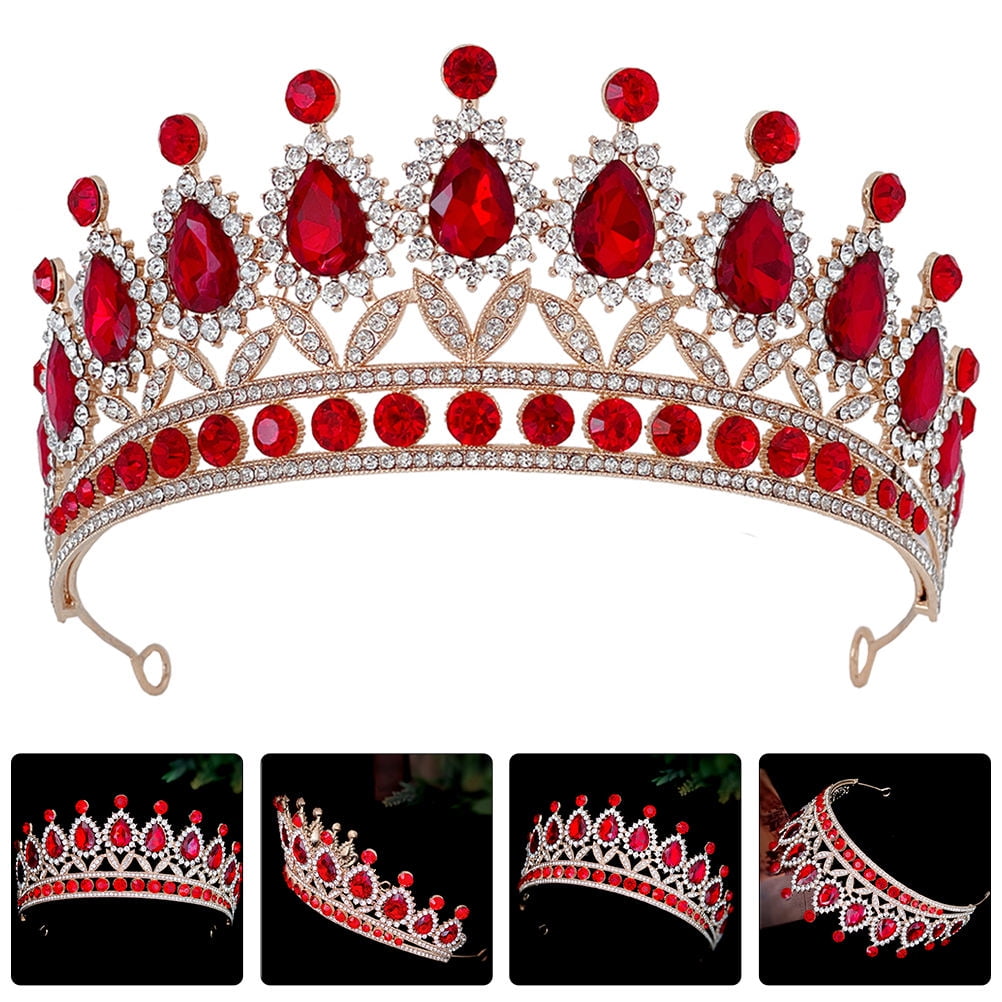 WASHWEPE 1Pack Rhinestone Crown Headpiece for Women Baroque for ...