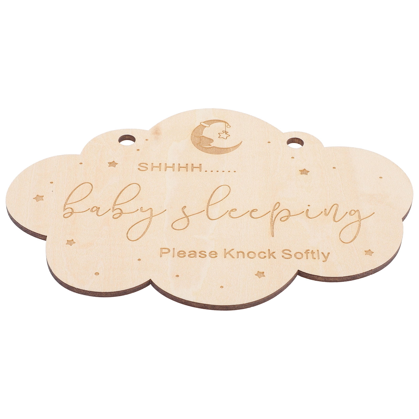 WASHWEPE Baby Sleep Sign Khaki Wooden 1Set 5.9x4.2in - Walmart.com