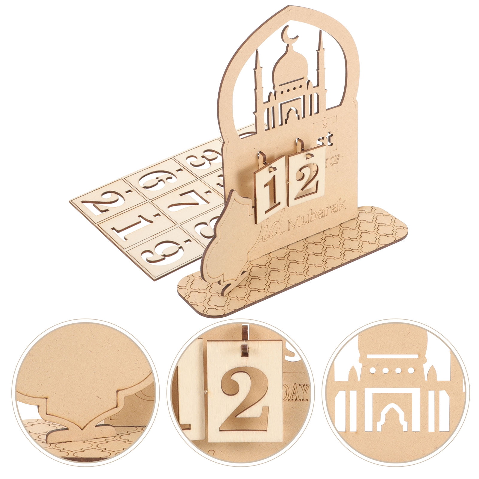 WASHWEPE Desktop Calendar Chocolate Wood 1Pcs 7.9x7.9in - Walmart.com