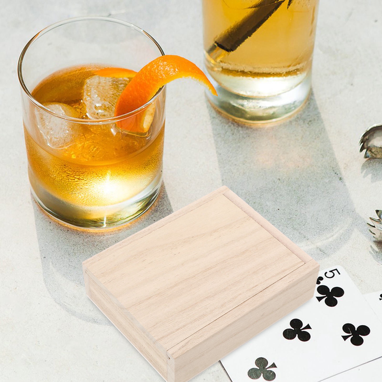 WASHWEPE Playing Card Container Poker Storage Box Khaki 1Pack - Walmart.com