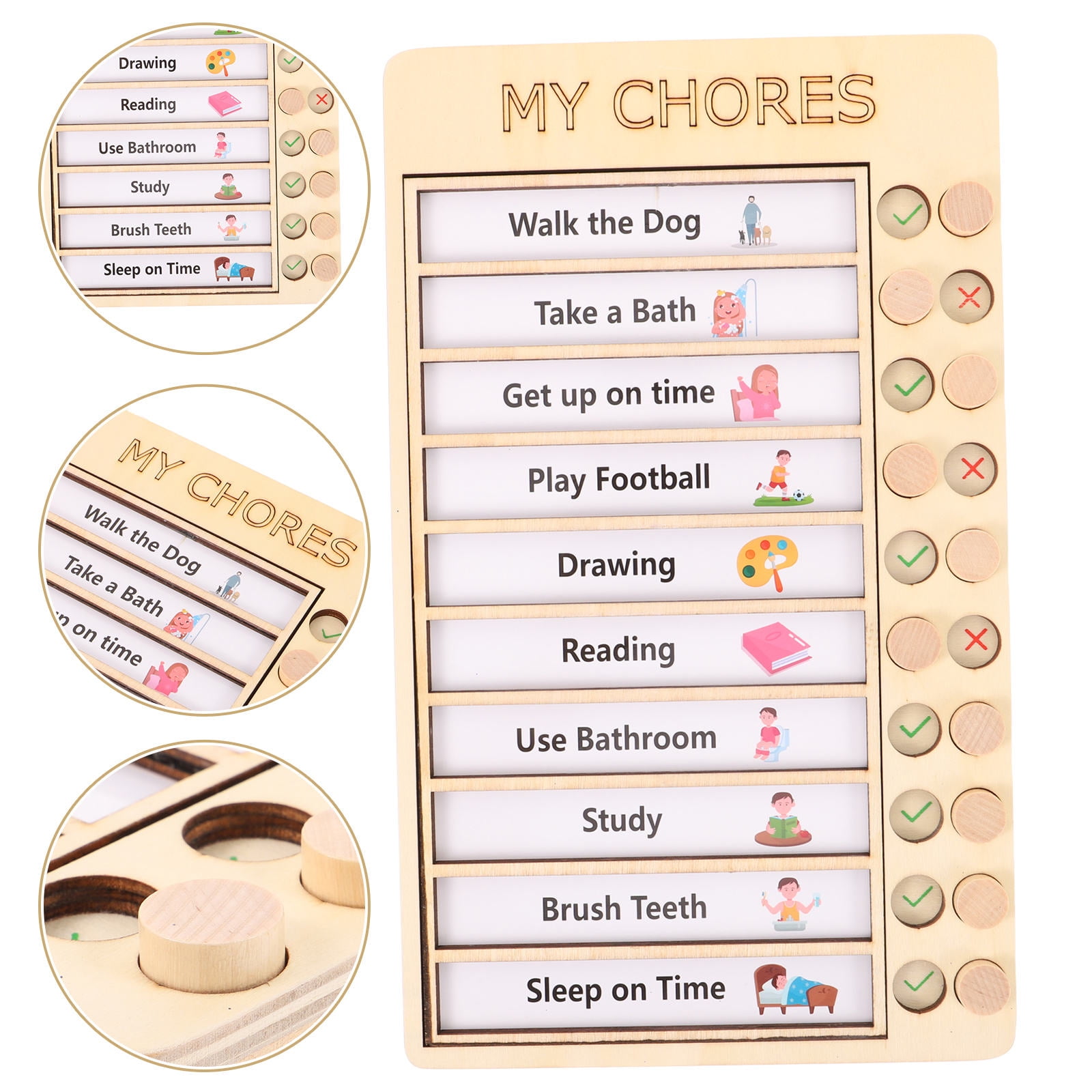 WASHWEPE 1Set Multi Color Rectangular Chart For Kids Classroom Use ...