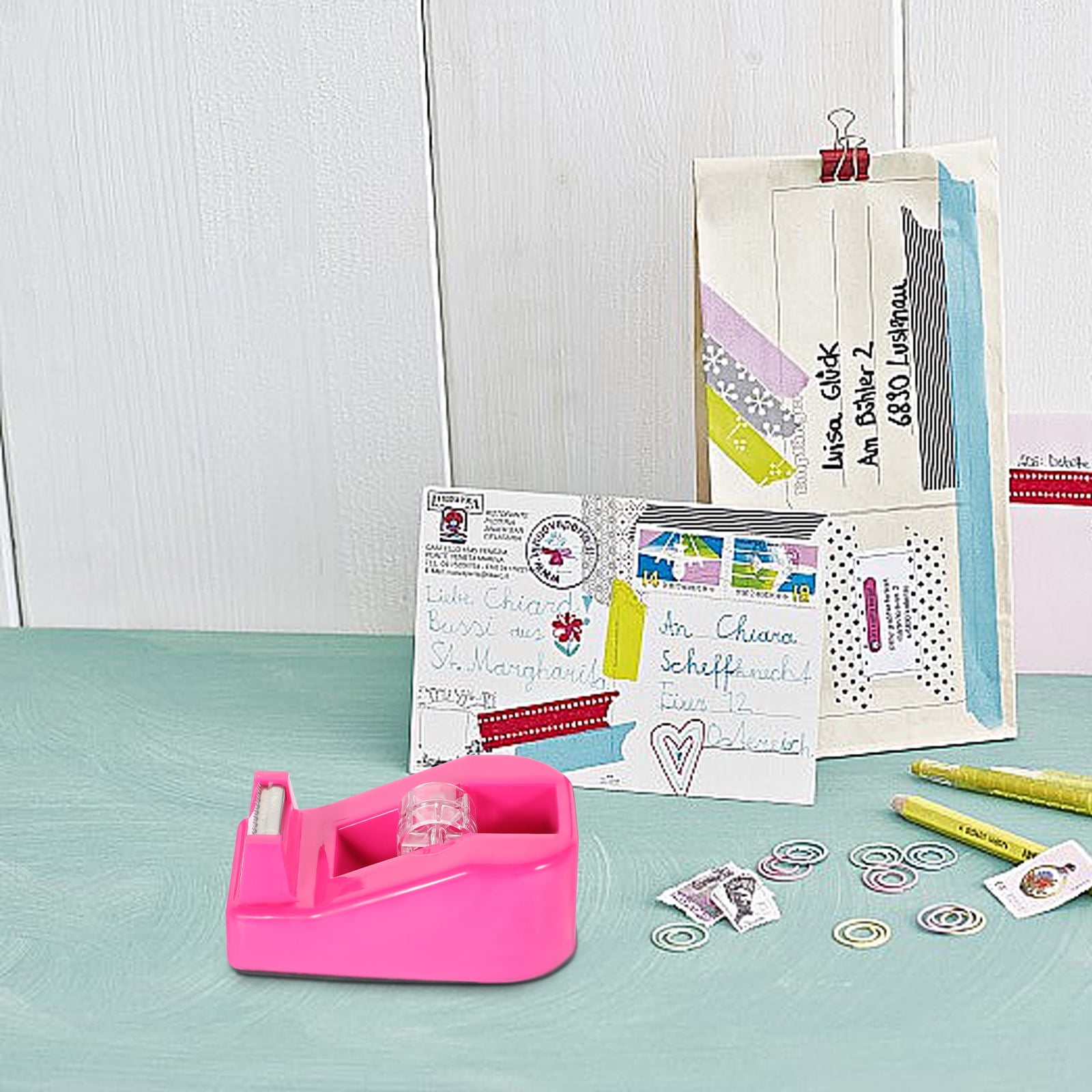 WASHWEPE 1Set Rosy Compact Tape Dispenser for Art Projects and ...