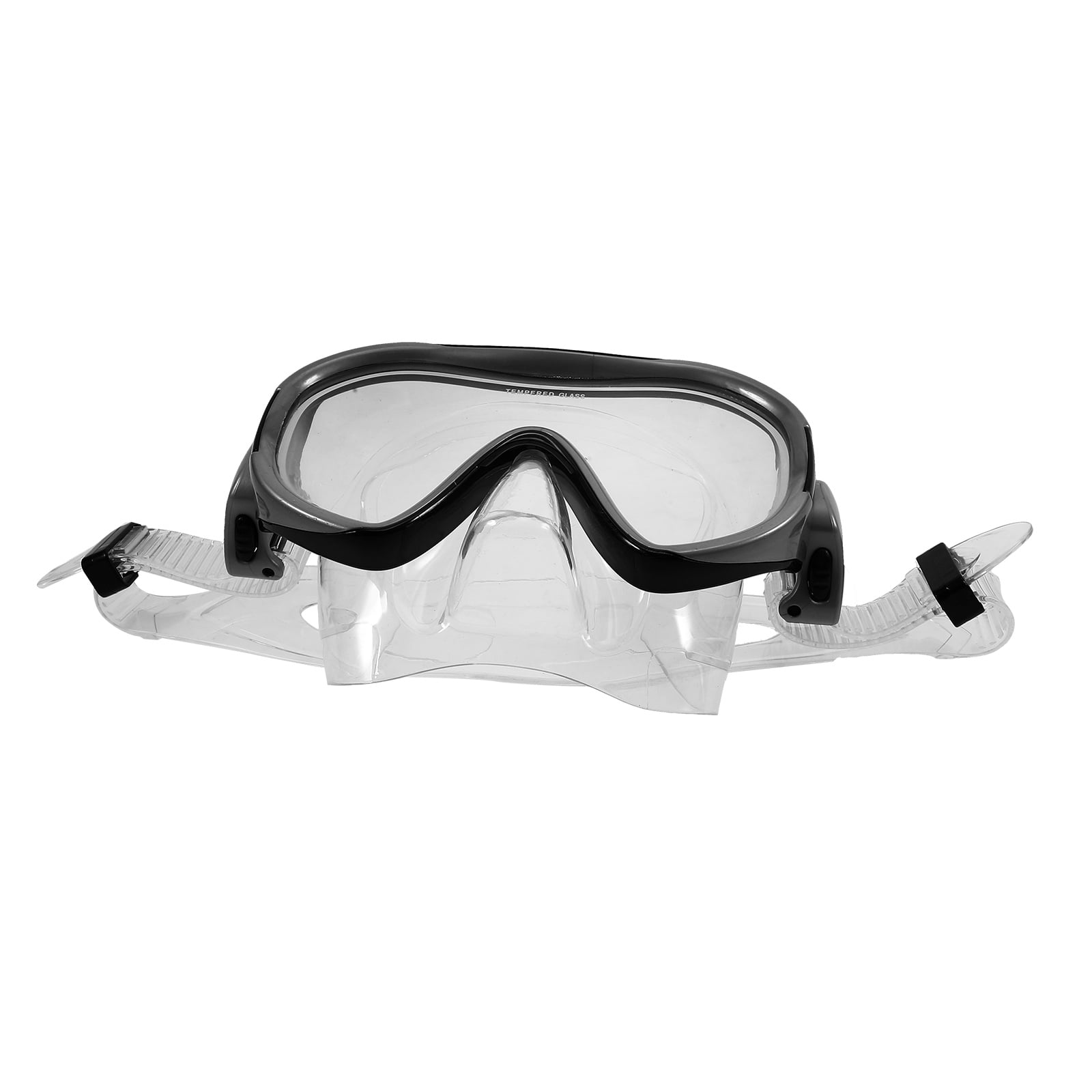 WASHWEPE 1Set Swim Goggle Wide Frame Grey Transparent Silicone PVC For ...