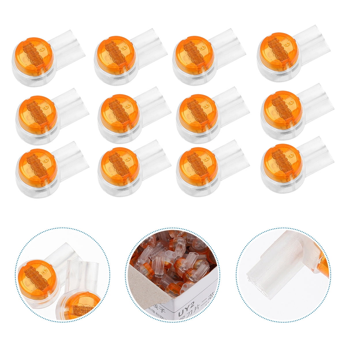 WASHWEPE 200Pcs Double-Pole Connection Terminal Connectors for ...