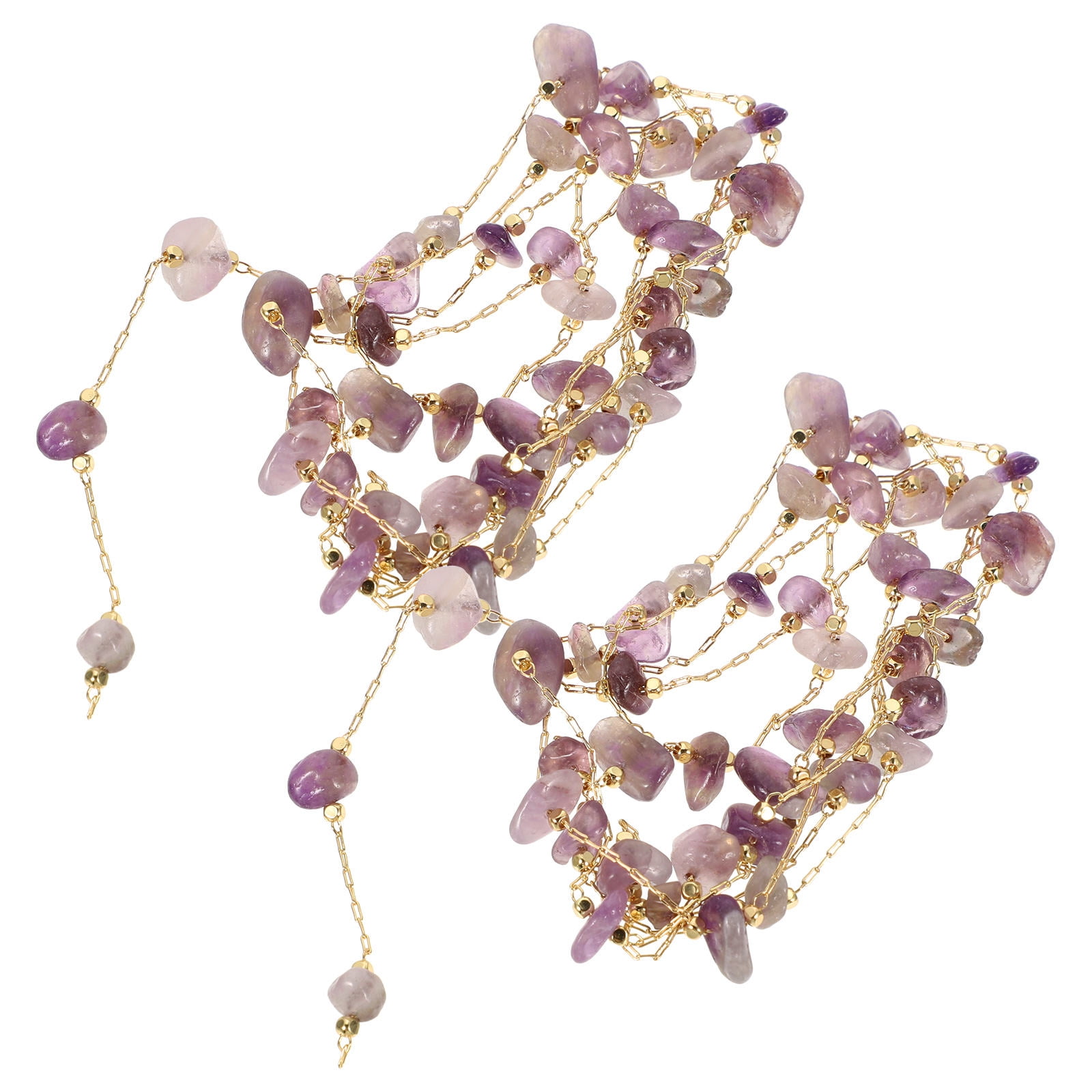 WASHWEPE Jewellery Making Chains Purple Necklace Pendant Chain 2Set 39 ...