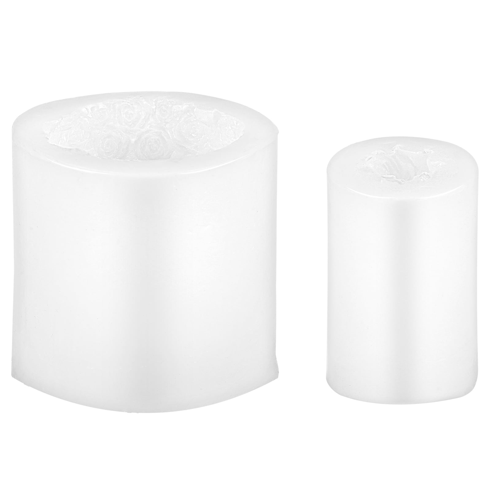 WASHWEPE 2Pcs 3D Embossed Rose Silicone Molds For Soap And Candle ...