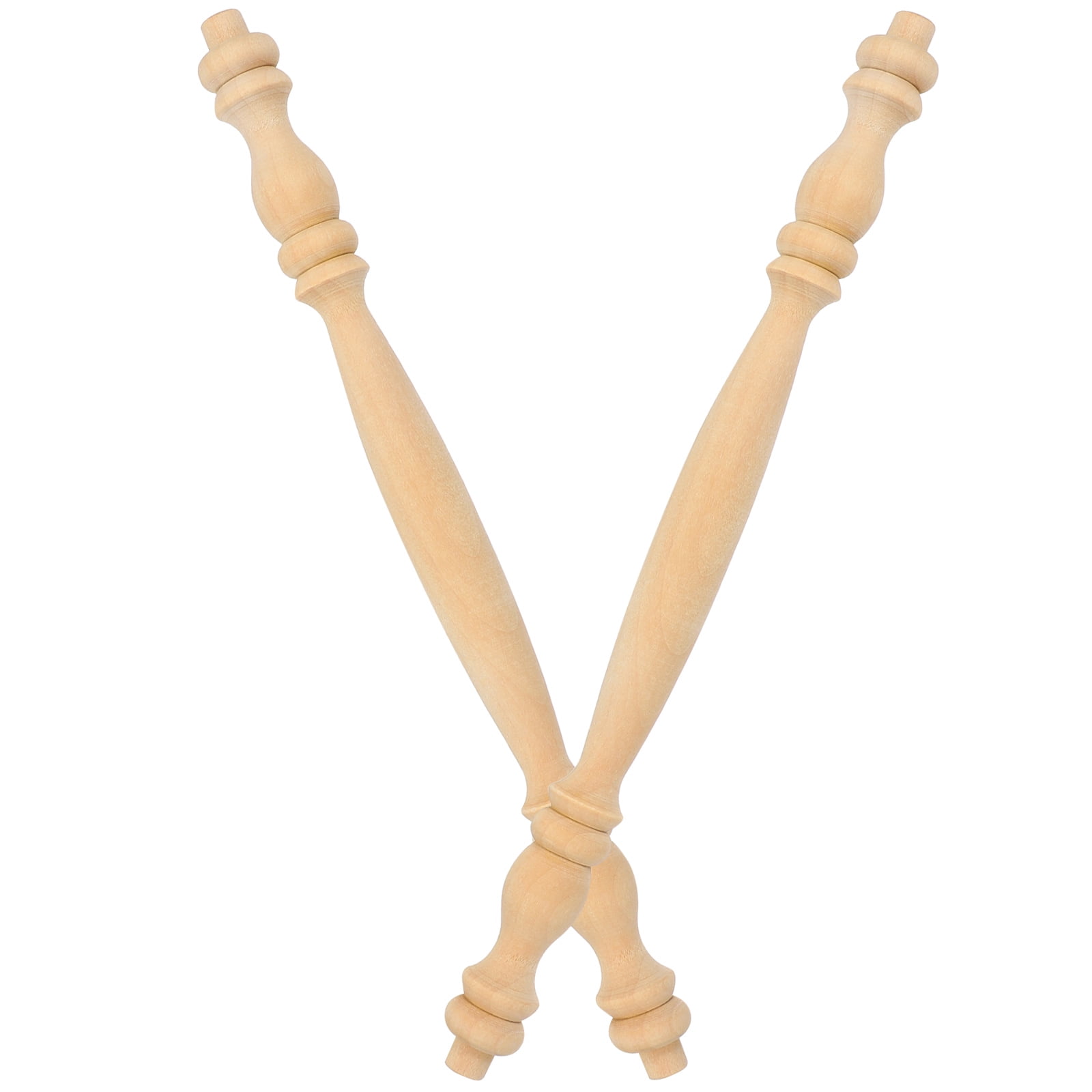 WASHWEPE Wooden Baluster For Railings Light Brown 2Pcs Solid Wood ...