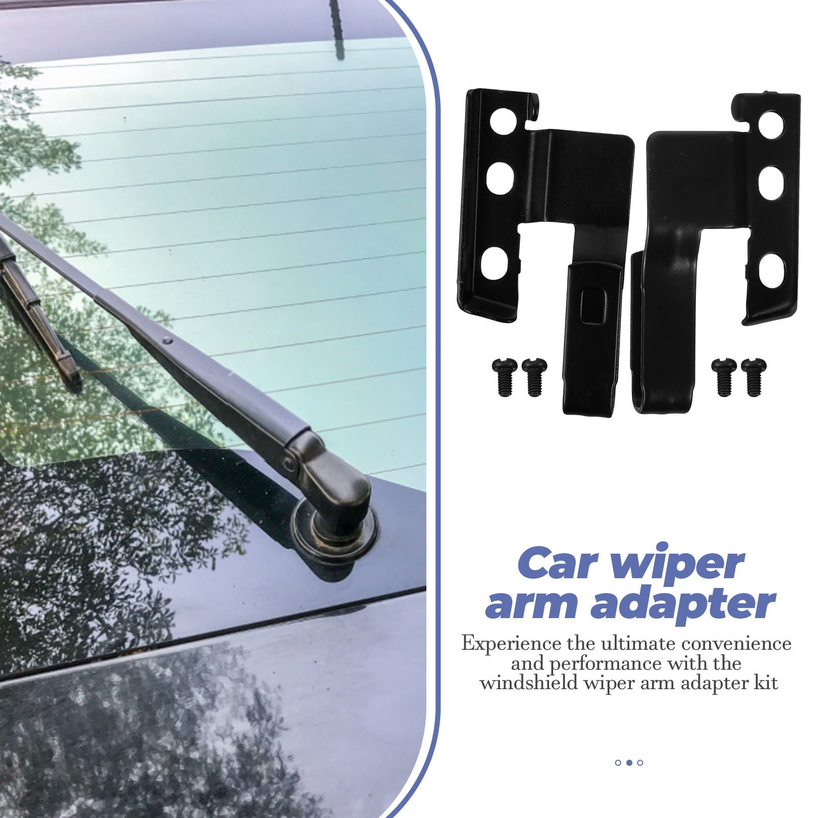 WASHWEPE 2Pcs Black Metal Windshield Wiper Adapter for Car Repair Parts ...