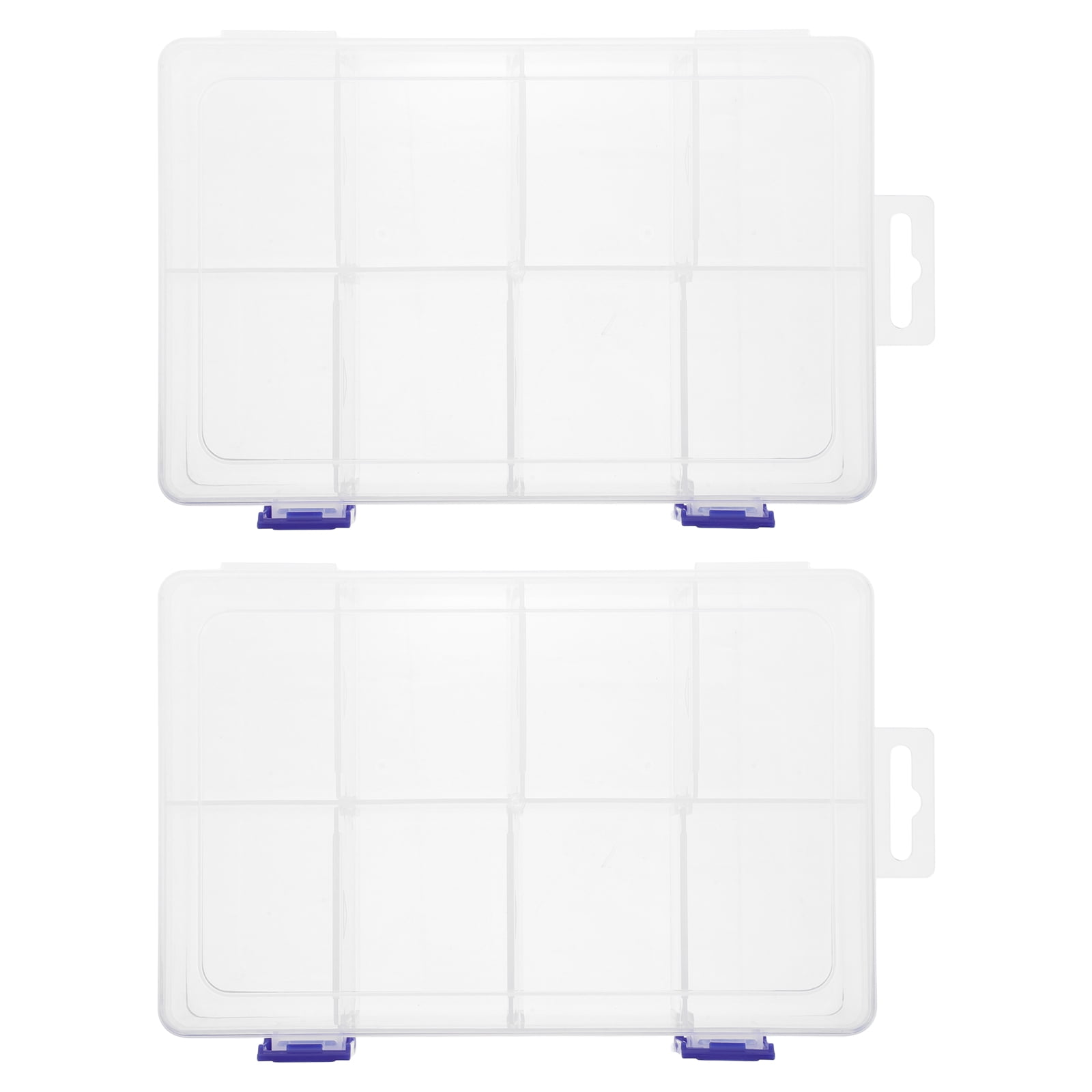 WASHWEPE Clear Storage Box Rectangular 2 Pcs Transparent Plastic ...