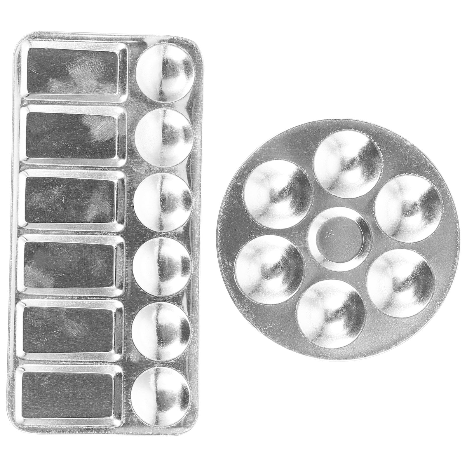 WASHWEPE 2Pcs Paint Mixing Tray for Child Artists with Silver Stainless ...