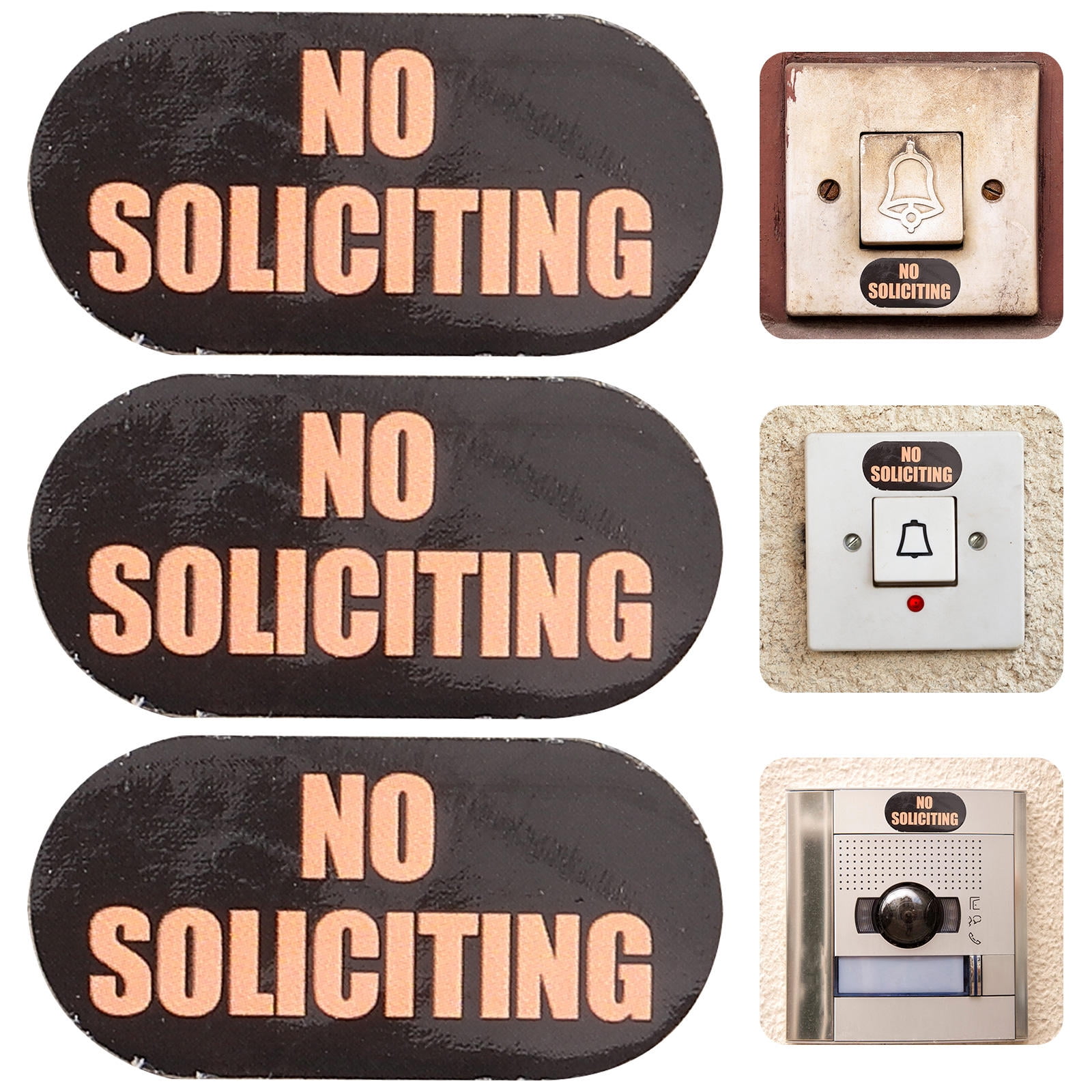 WASHWEPE 3Pack No Soliciting Signs for House Paper Simple Design ...