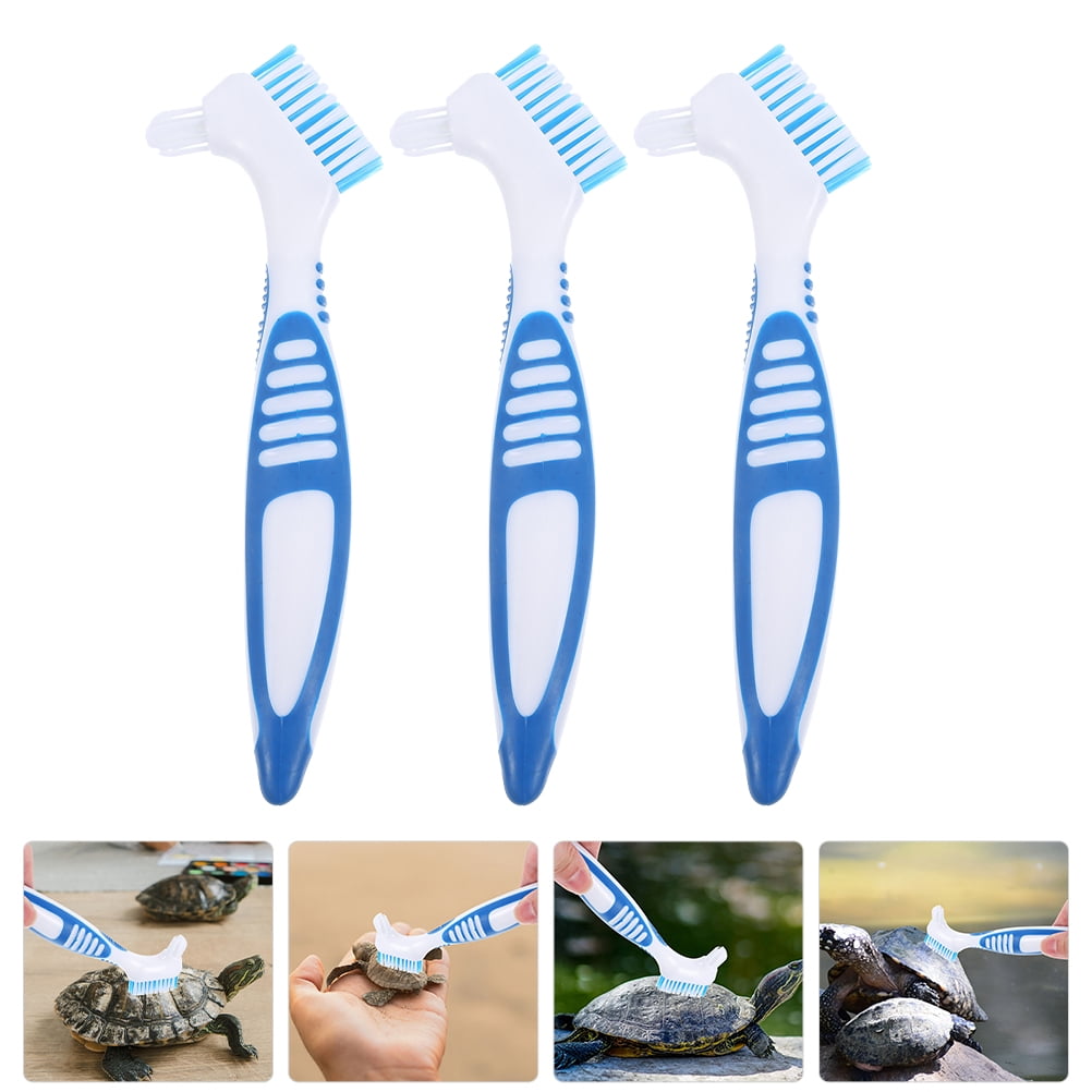 WASHWEPE 3Pcs Sky-Blue Turtle Scrub Brush for Land Tortoise Care 16.0x5 ...