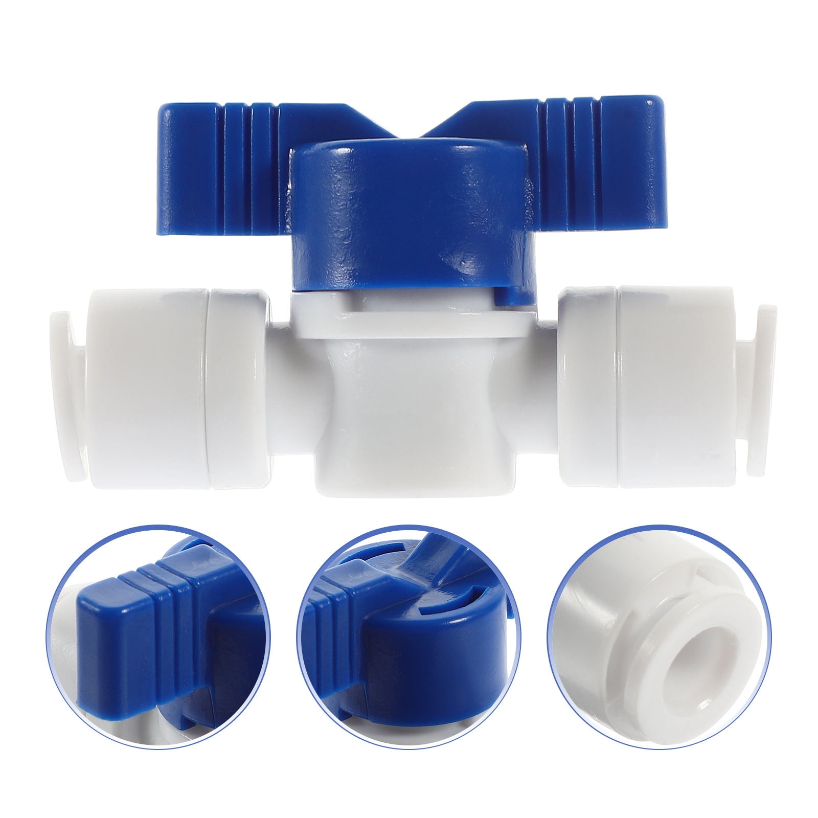 WASHWEPE 4Pcs Ball Valve for Pool Use 5x1.5x1.5in PE Material Manual On ...