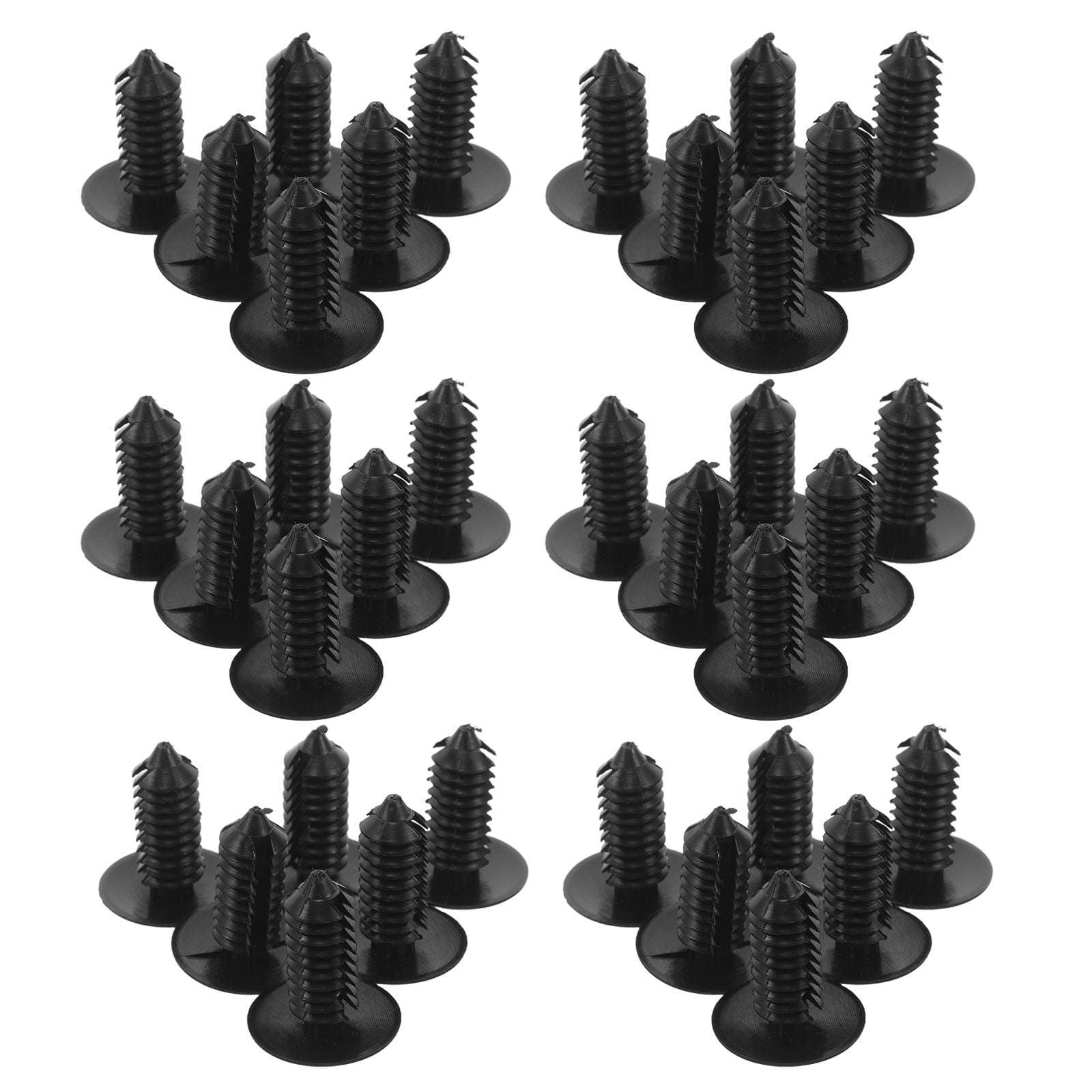 WASHWEPE 50Pack Black Nylon Rivets Fastener Push Clips for Car Bumpers ...