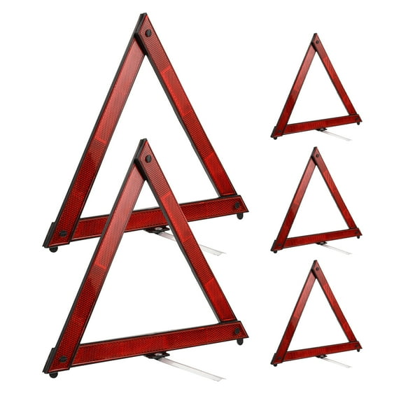 WASHWEPE 5Pcs Red Emergency Warning Triangle Foldable Reflective for ...