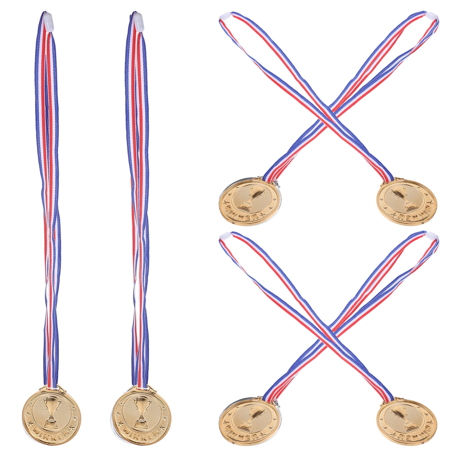 WASHWEPE 6Pack Rose Gold Plastic Round Medals For Student Rewards And ...