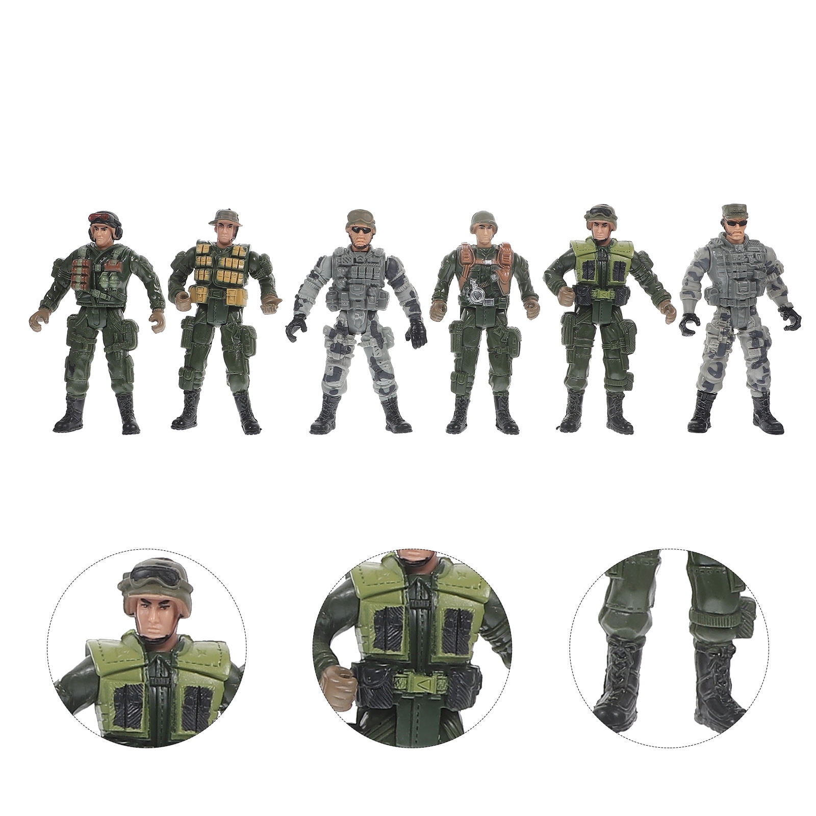 WASHWEPE 6Pcs Miniature People Models Theme Human Figure for Model ...