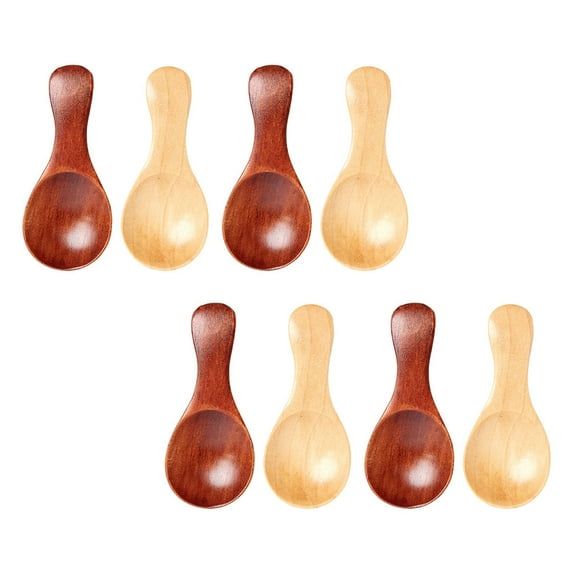 WASHWEPE 8Pcs Ice Cream Scoops Wood Assorted Color for Kitchen Utensils ...