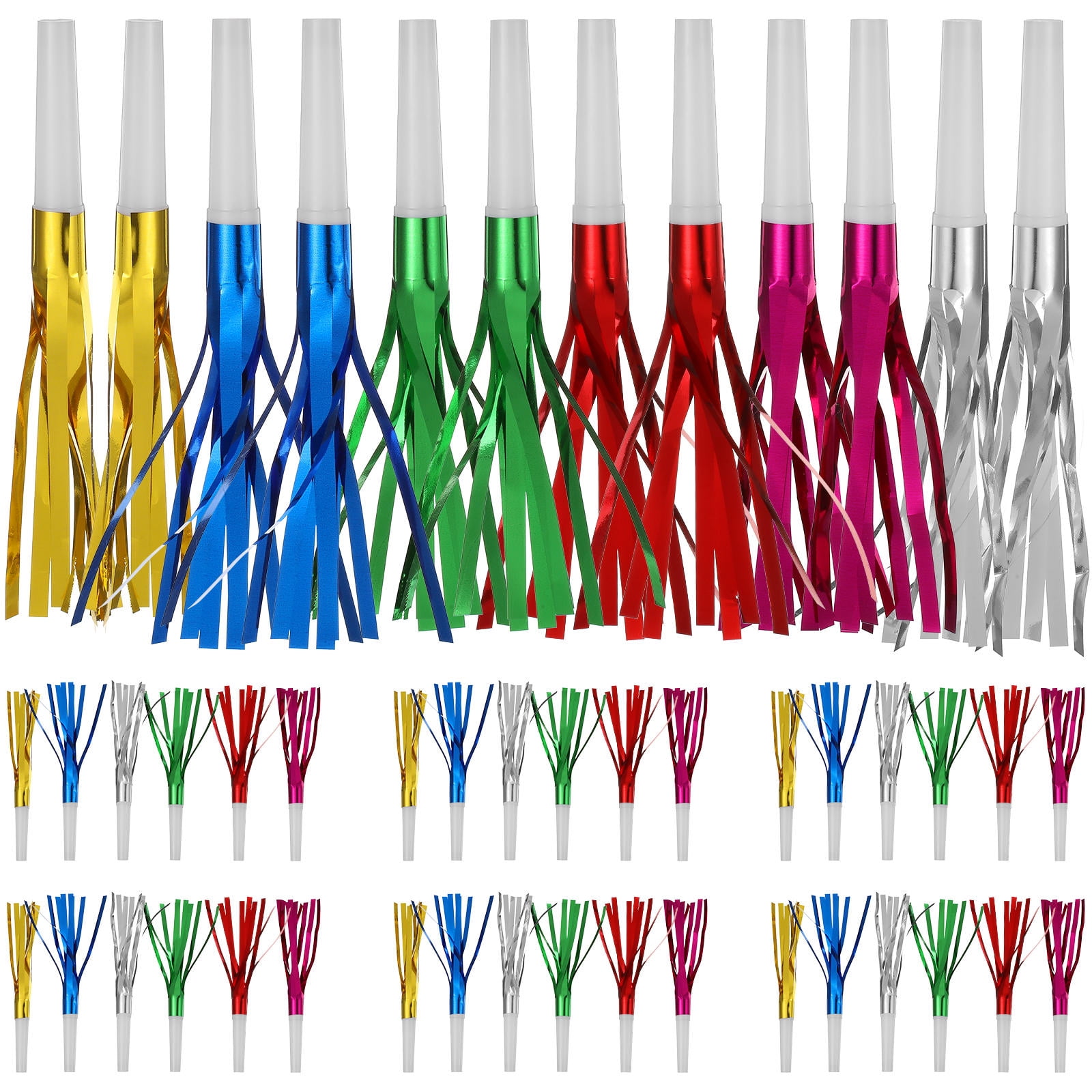 WASHWEPE 8Pcs Whistle for Kids Blower and Party Favors Multi Colored ...