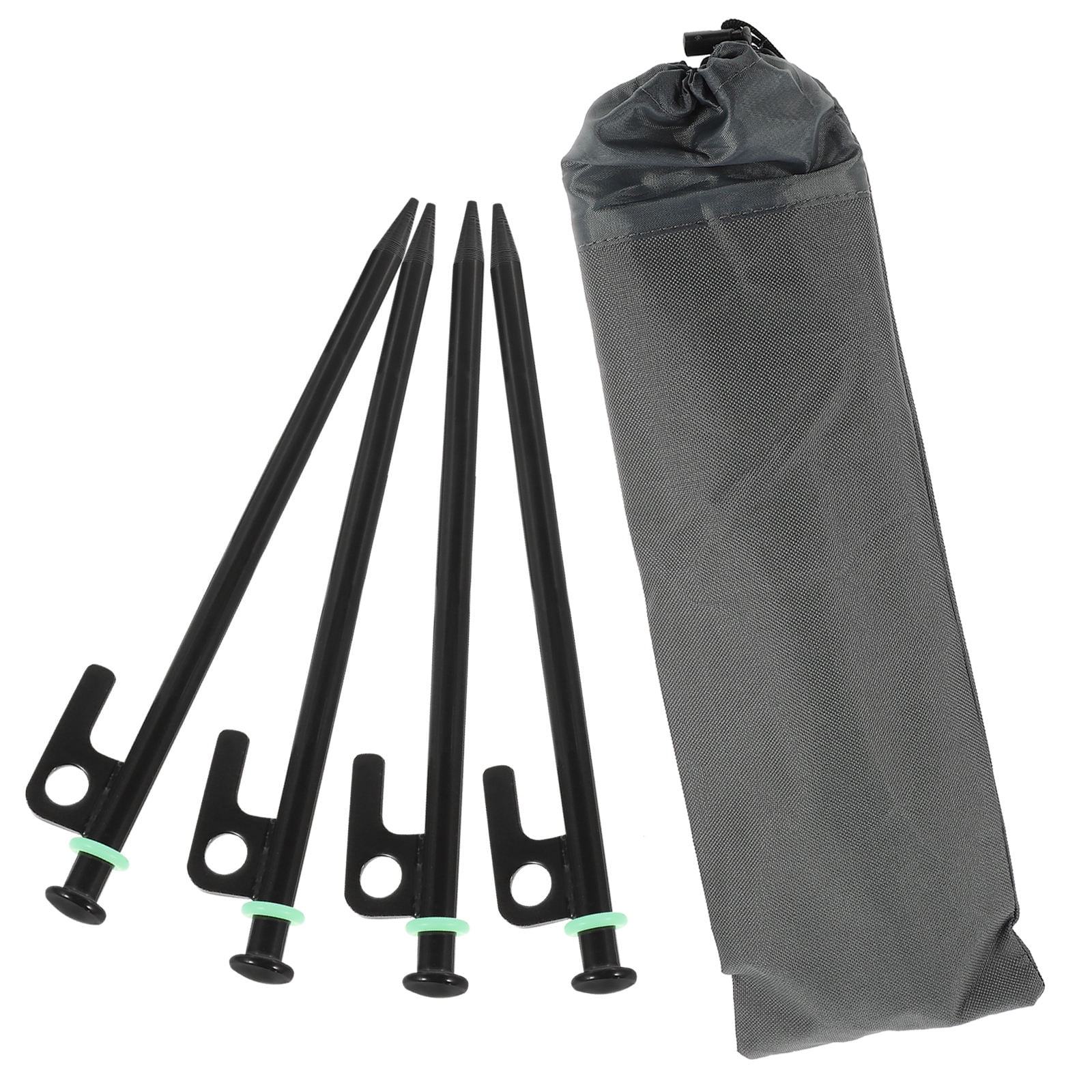 WASHWEPE 9Pcs Set Windproof Tent Fixing Pegs Heavy Duty Metal Stakes ...