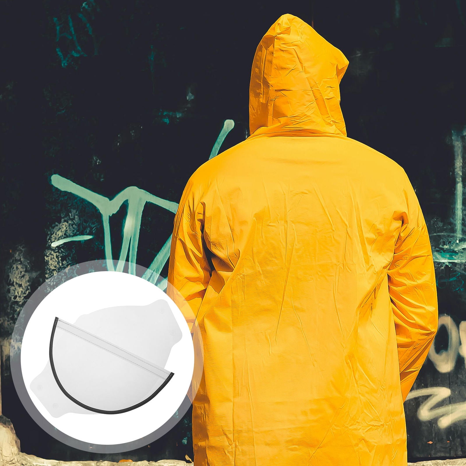 WASHWEPE Adjustable Rain Bonnet Transparent Plastic Curved Shape for ...