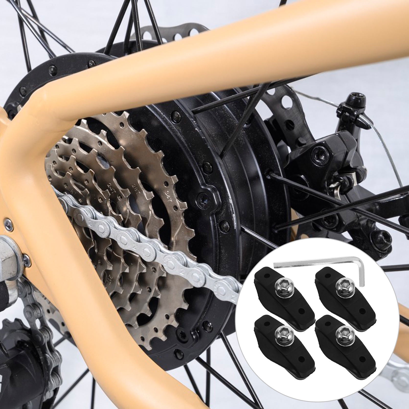 WASHWEPE Bike Break Pads for Mountain Trails with Enhanced Safety 2 ...