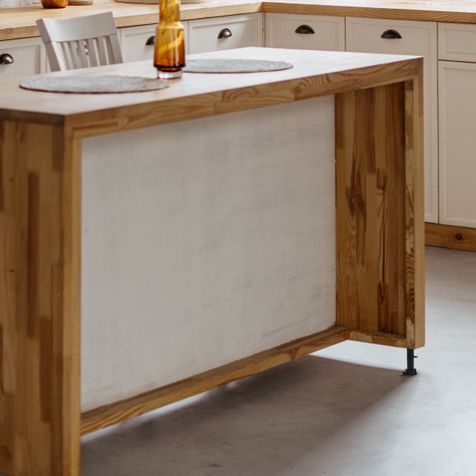 WASHWEPE Chair Leg Extenders 12Pack Black PP Plastic Adjustable Height ...