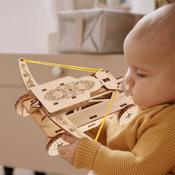 WASHWEPE DIY Wooden Catapult Chariot Model Kit for Decor Great ...